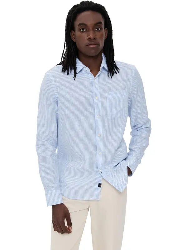 Faherty Brand Linen Laguna Shirt - Summer Classic Stripe