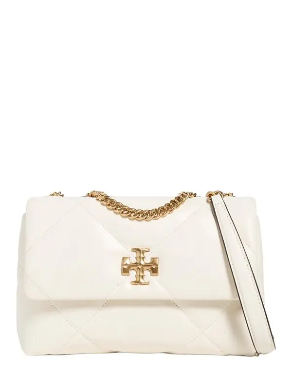 Tory Burch Kira Diamond Quilt Small Convertible Shoulder Bag - Warm White