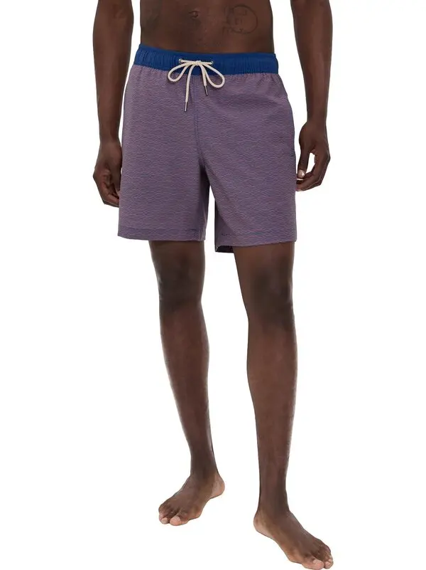 FAIR HARBOR The Bayberry Swim Shorts 7 - Red Waves