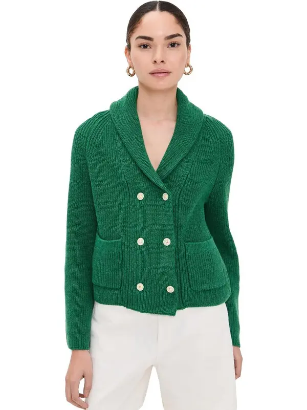 ALEX MILL Marseille Cardigan - Verdant Green