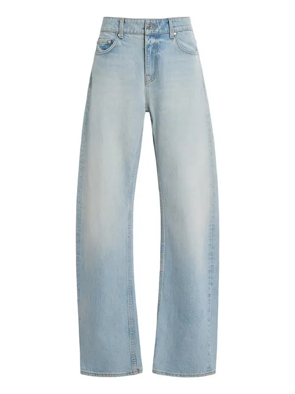 EB DENIM Alida Stretch Mid-rise Bowed Jeans - Light Wash