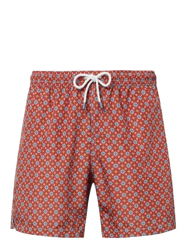 Fedeli Madeira Floral Swim Trunks - Orange