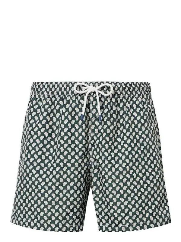 Fedeli Madeira Paisley Swim Trunks - Green
