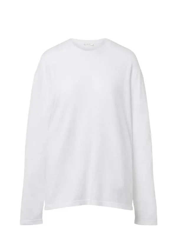 THE ROW Kabira Oversized Cotton Sweatshirt - White