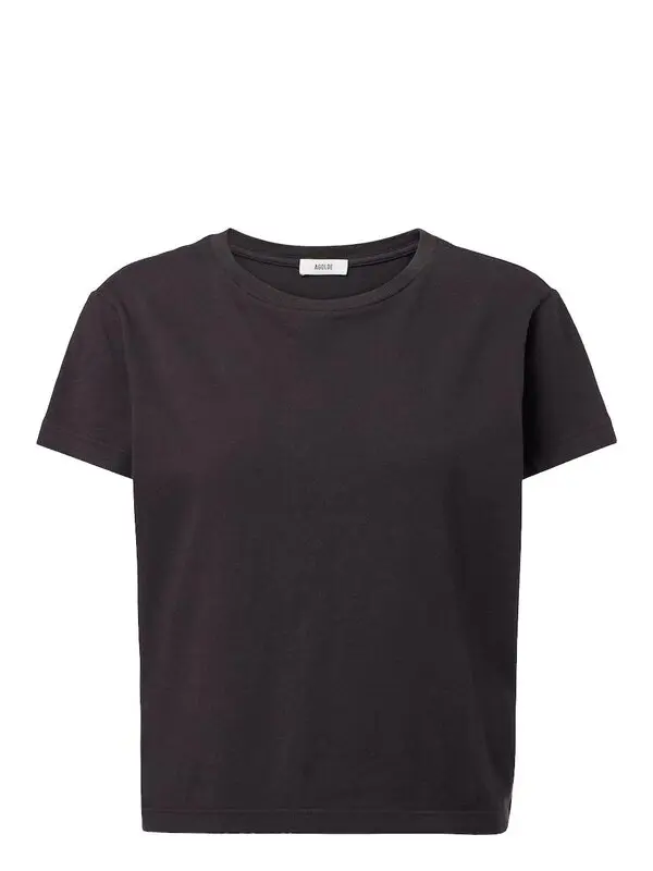 AGOLDE Adine Organic Cotton Jersey T-shirt - Black