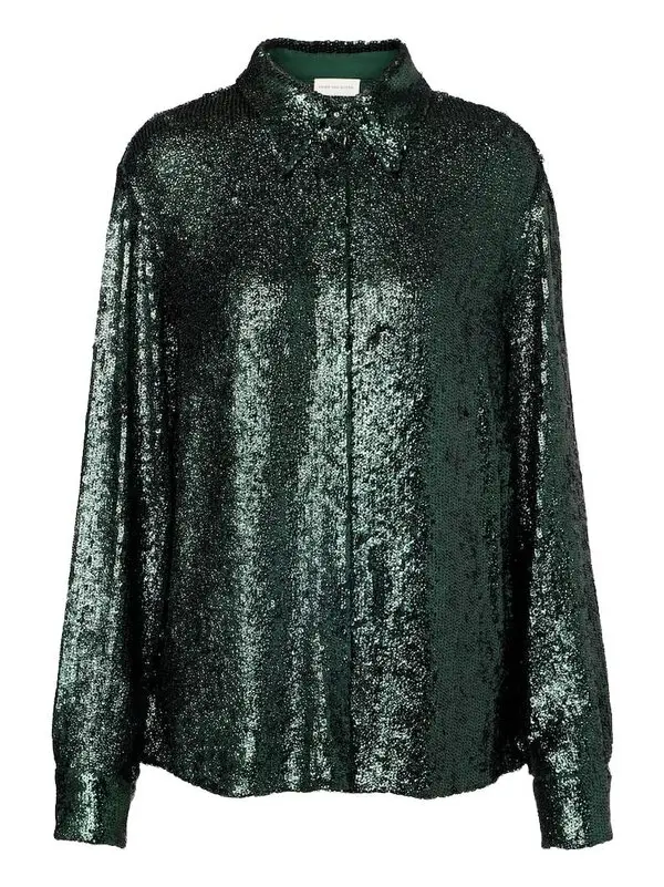 Dries Van Noten Sequined Shirt - Green
