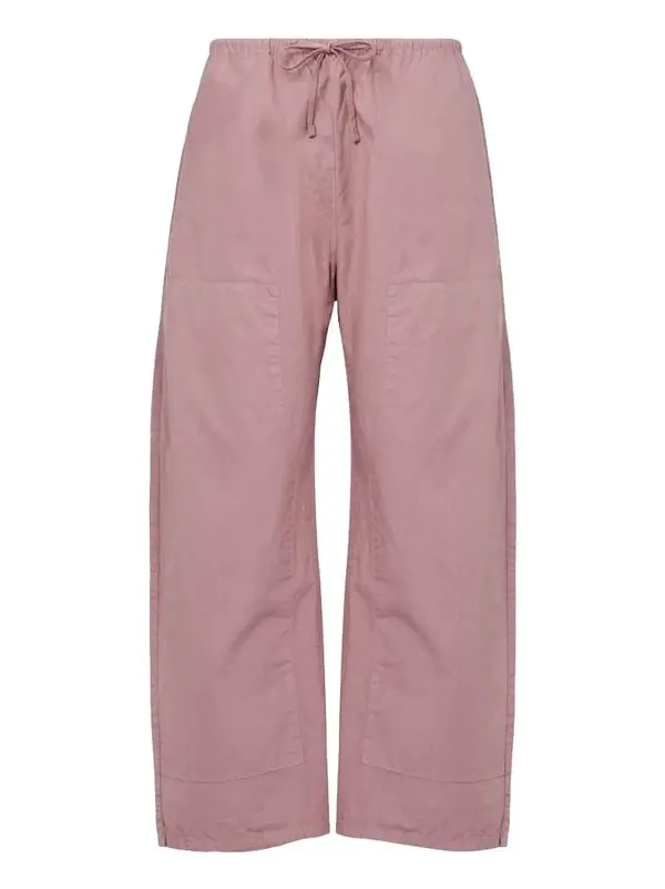 LESET Kyoto Cropped Wide-leg Pants - Pink