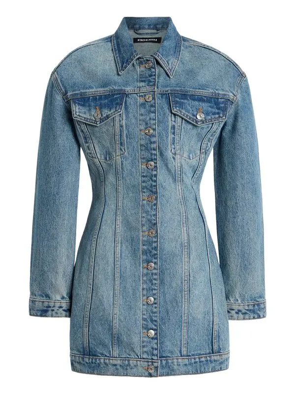 EB DENIM Prima Denim Mini Dress - Light Wash