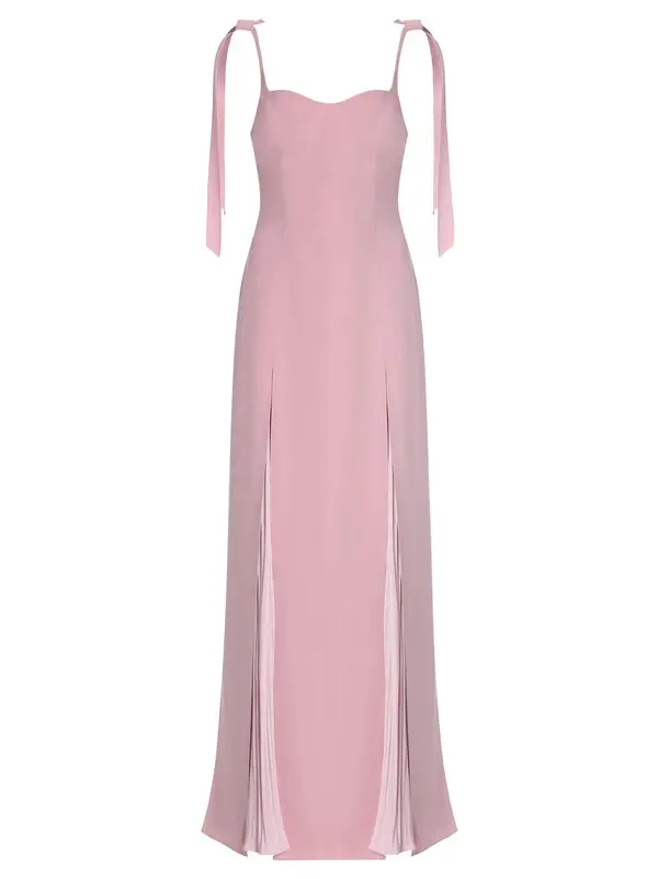 MARMAR HALIM Silk Crepe Maxi Dress - Pink