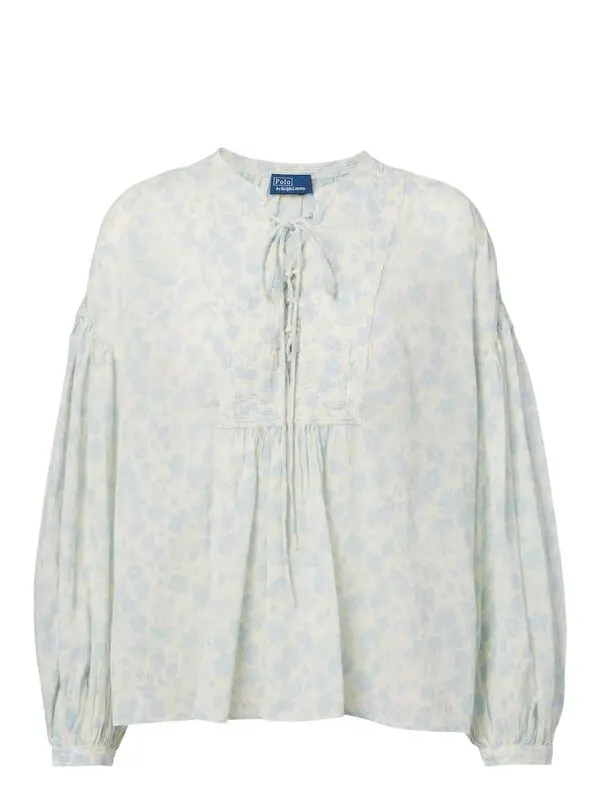 Polo Ralph Lauren Floral Cotton Blouse - White