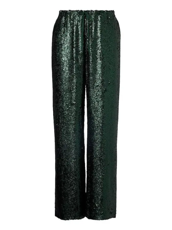 Dries Van Noten Sequined Straight Pants - Green