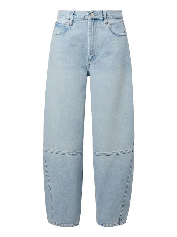 FRAME Twisted Wide-leg Jeans - Blue