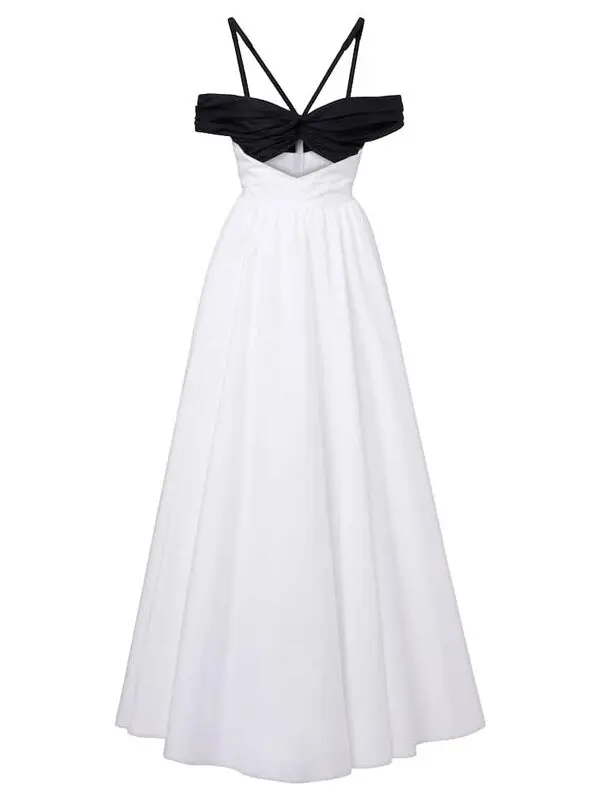 Giambattista Valli Cutout Ruched Off-shoulder Gown - White