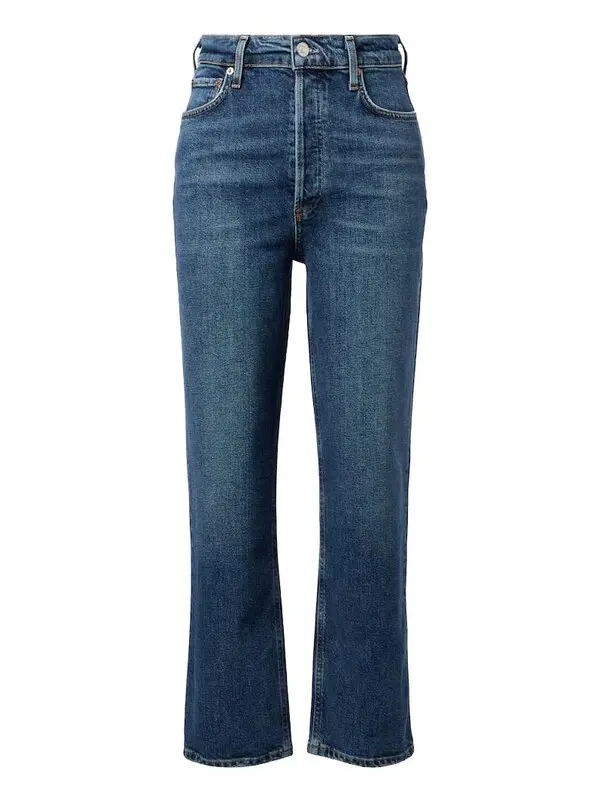AGOLDE 90s Pinch Waist Crop Straight Jeans - Blue