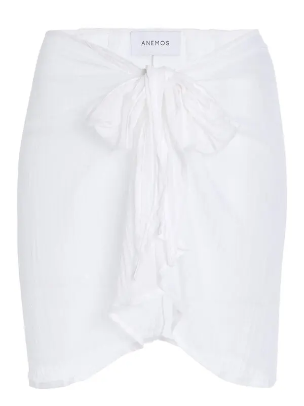 ANEMOS Mini Wrap Skirt - White