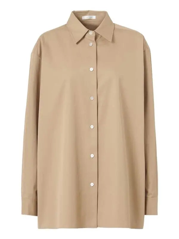 THE ROW Tansy Cotton And Cashmere Shirt - Beige
