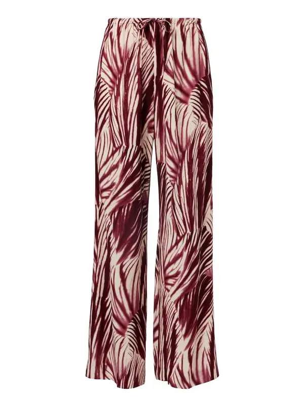 Dries Van Noten Printed Crêpe Wide-leg Pants - Multicoloured
