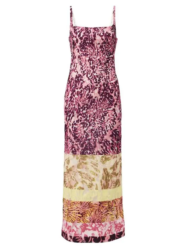 Dries Van Noten Printed Patchwork Maxi Dress - Multicoloured