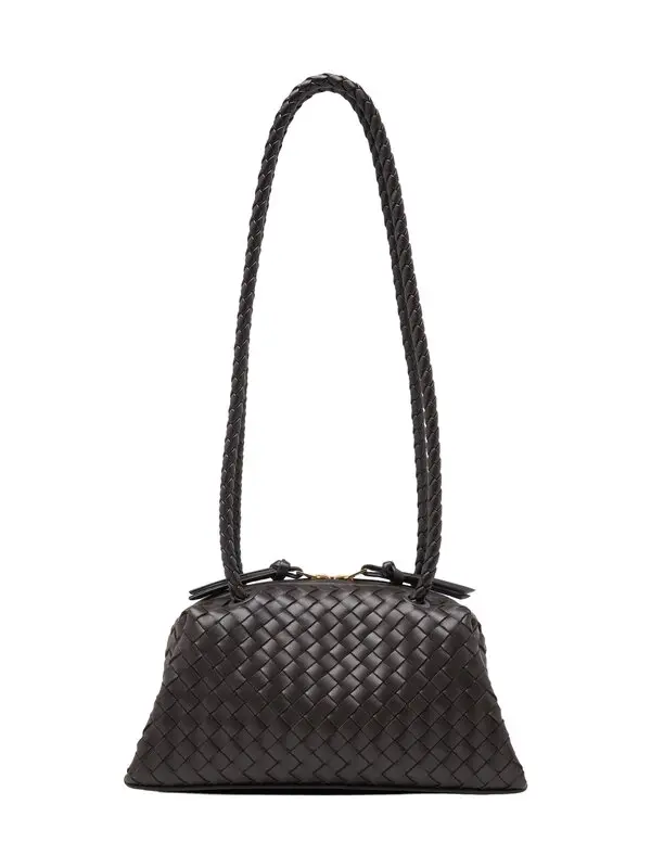 Bottega Veneta Intrecciato Leather Tokyo Shoulder Bag - Brown