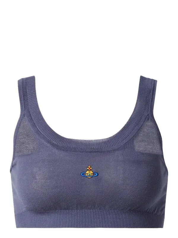 VIVIENNE WESTWOOD Bea Embroidered Tank Top - Grey