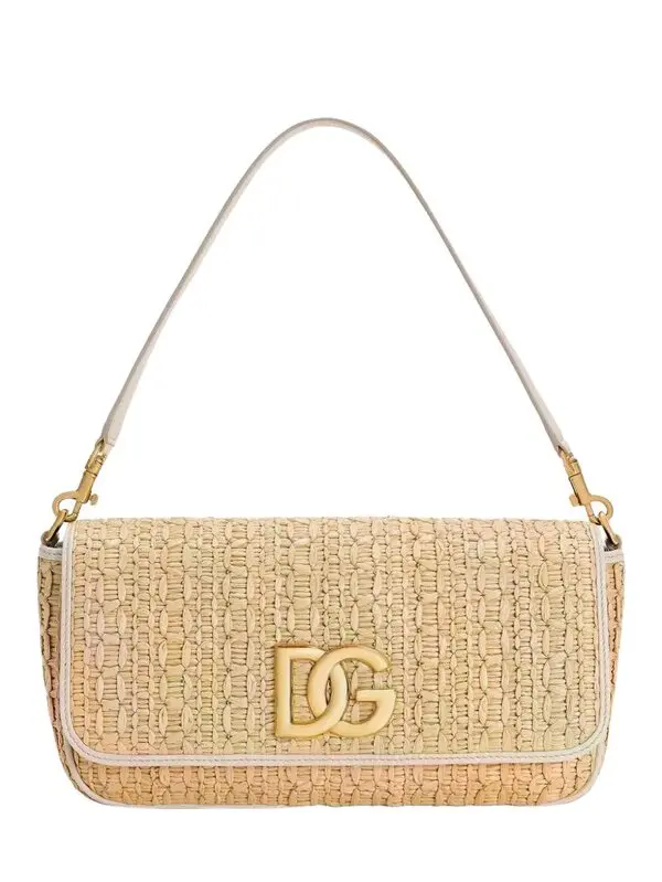Dolce & Gabbana Logo-plaque Crossbody Bag - Neutrals
