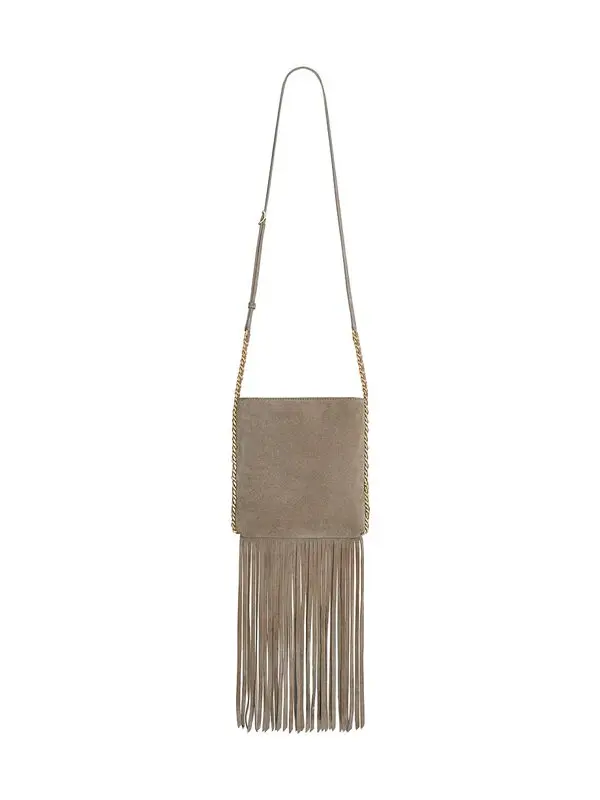 Rebecca Minkoff Carly North/south Fringe Crossbody Bag - Clay