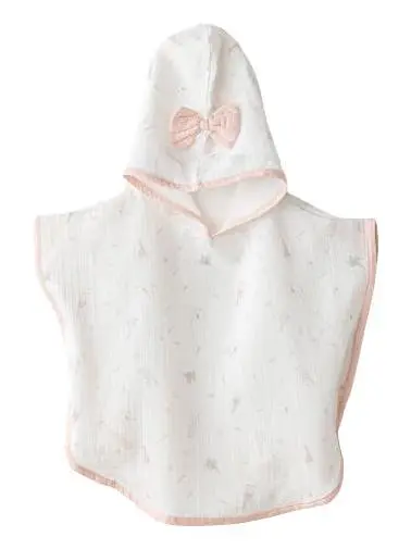 ANDY WAWA Muslin Bow Pancho - White