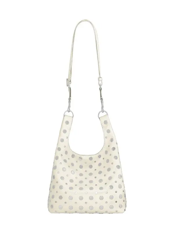 Rebecca Minkoff Ayla Stud Faux Leather Shopper Bag - Porcelain