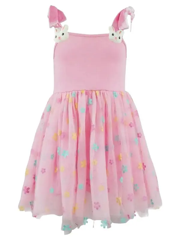 LOLA + THE BOYS Floral Tulle Dress - Pink