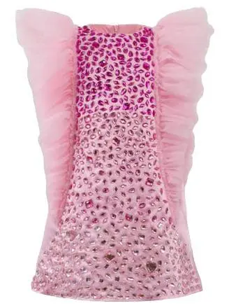 LOLA + THE BOYS Bejeweled Dress - Pink