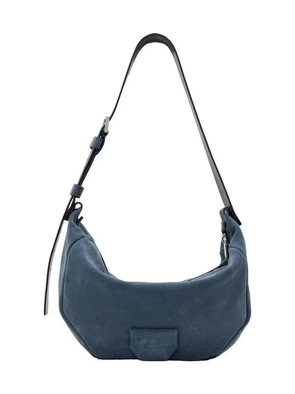 ALLSAINTS Madea Suede Shoulder Bag - Steel Blue