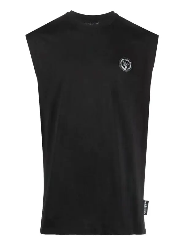 PLEIN SPORT Logo-patch Vest - Black