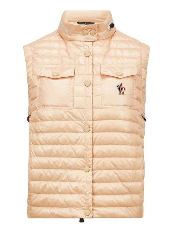Moncler Gumiane Hooded Down Vest - Pink