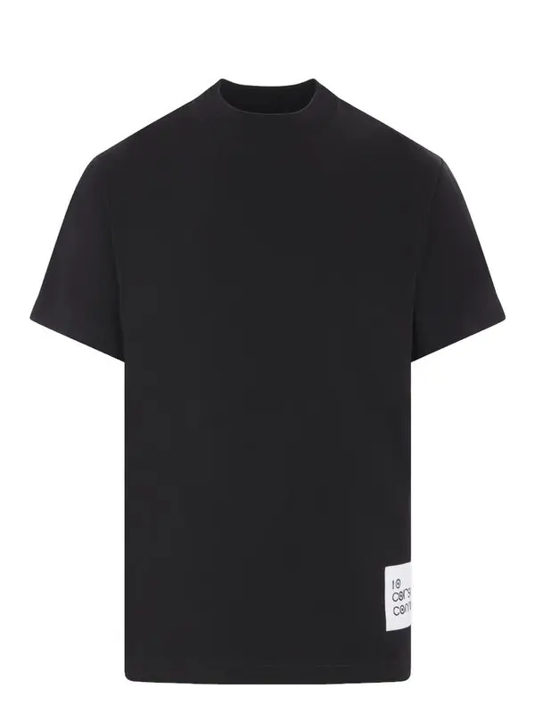 10 CORSO COMO Cotton Jersey T-shirt With Logo Patch - Black