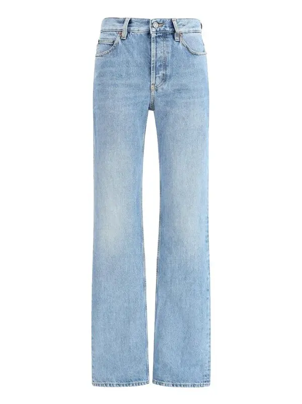 Saint Laurent Bahamas Denim Nico Low Rise Jeans - Blue