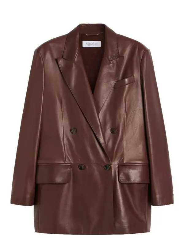 Max Mara Leather Jacket - Ciliegia