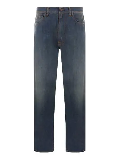 MAISON MARGIELA Regular-fit Distressed Jeans - Blue Denim