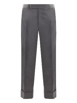 Thom Browne Cotton Blend Trousers - Grey