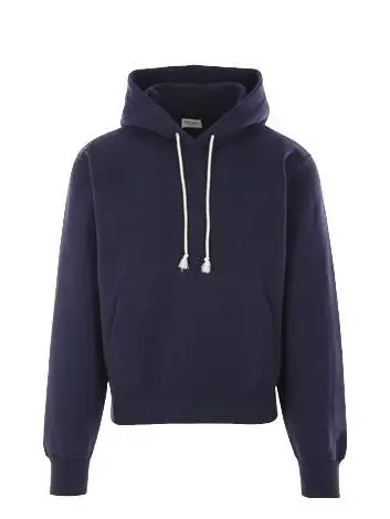 Saint Laurent Cotton Fleece Hoodie - Blue