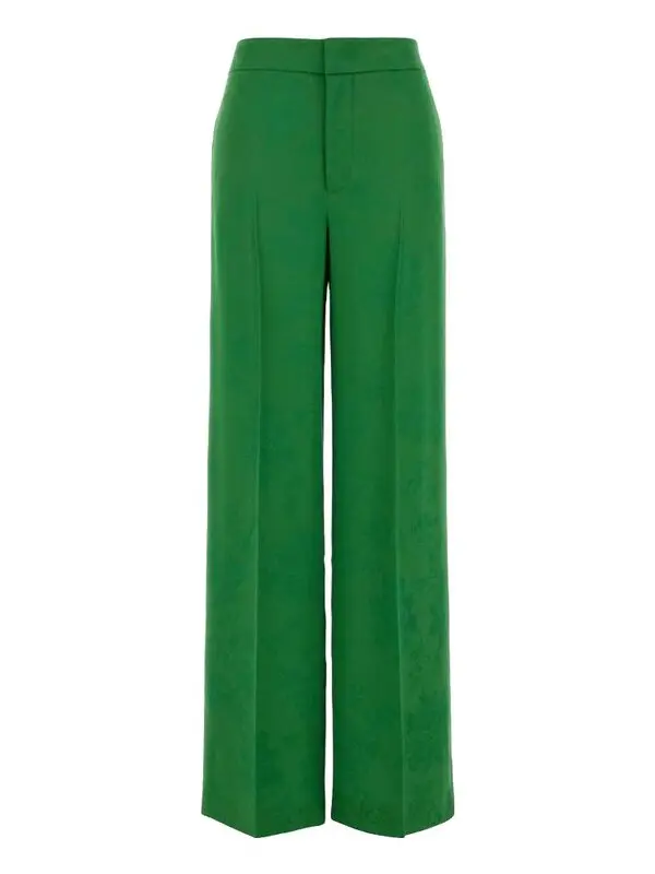 Etro Jacquard Wide-leg Pants - Green