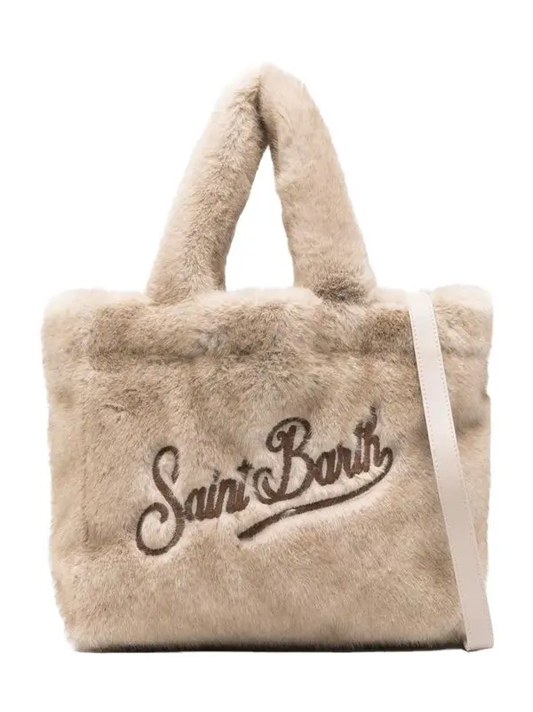 MC2 SAINT BARTH Colette Soft Fur Tote Bag - Beige
