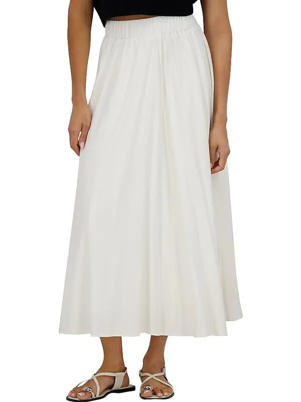 POINT Panel Linen Skirt - Cream