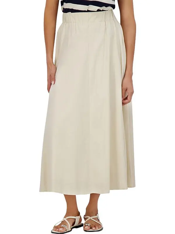 POINT Panel Linen Skirt - Ecru