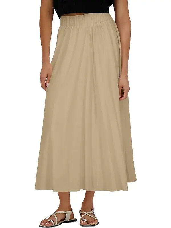 POINT Panel Linen Skirt - Sand
