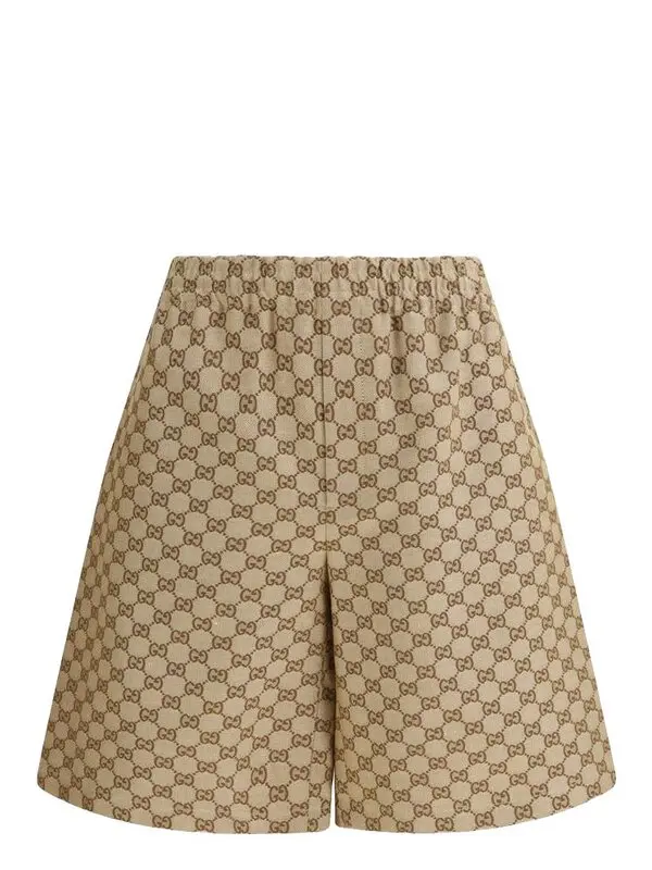 Gucci Gg Supreme Bermuda Shorts - Beige