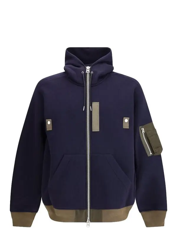 Sacai Cotton Hoodie - Blue
