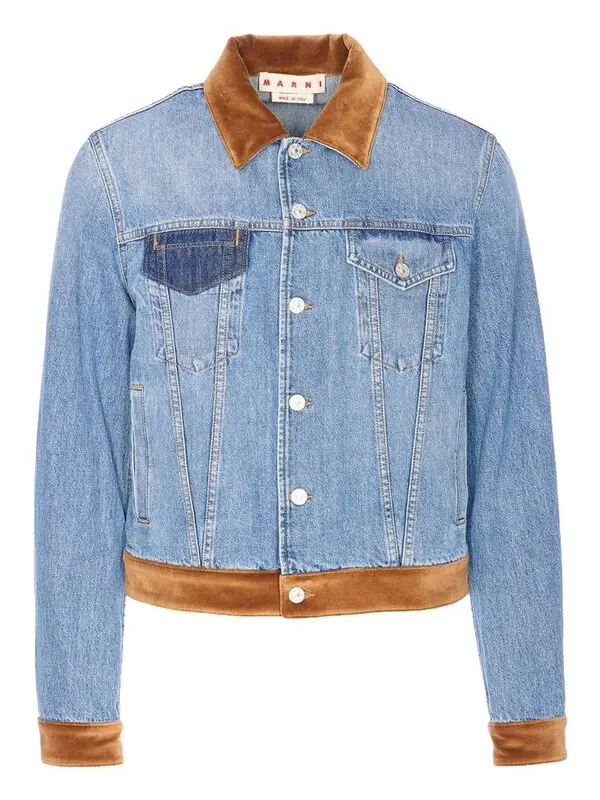 Marni Denim Jacket With Patch - Blue