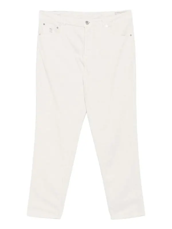 Brunello Cucinelli Corduroy Straight Leg Pants - Beige