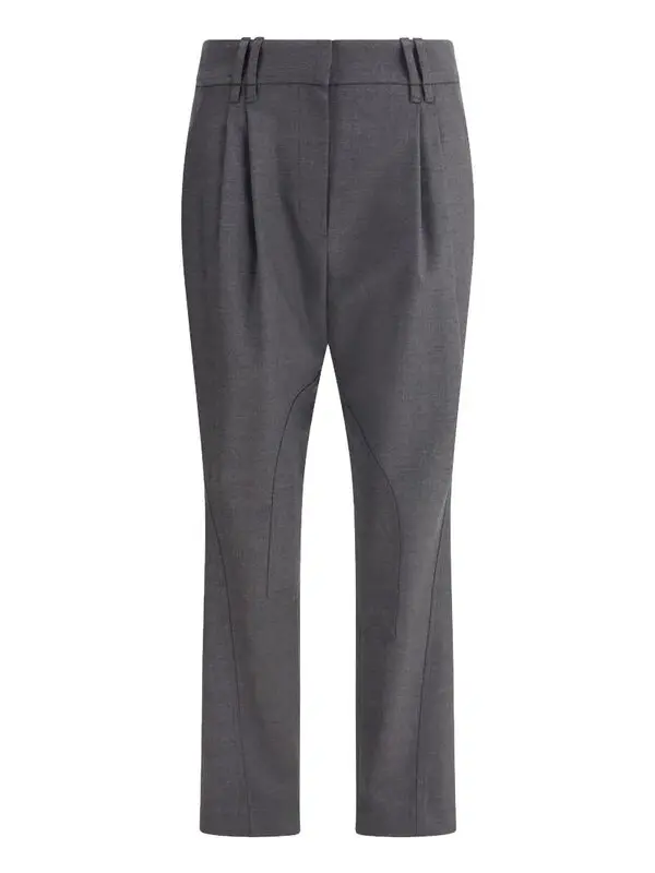 Brunello Cucinelli Virgin Wool Pants - Yellow