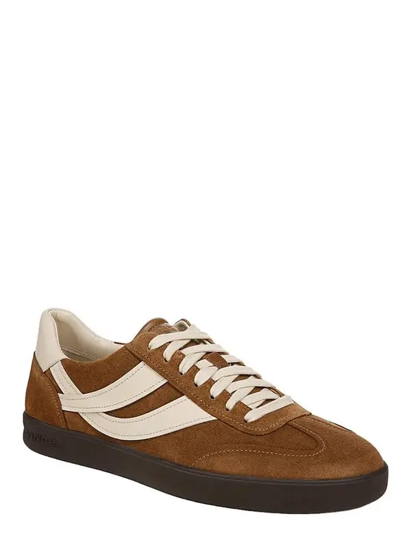 Vince Oasis Leather Lace Up Sneakers - Elmwood